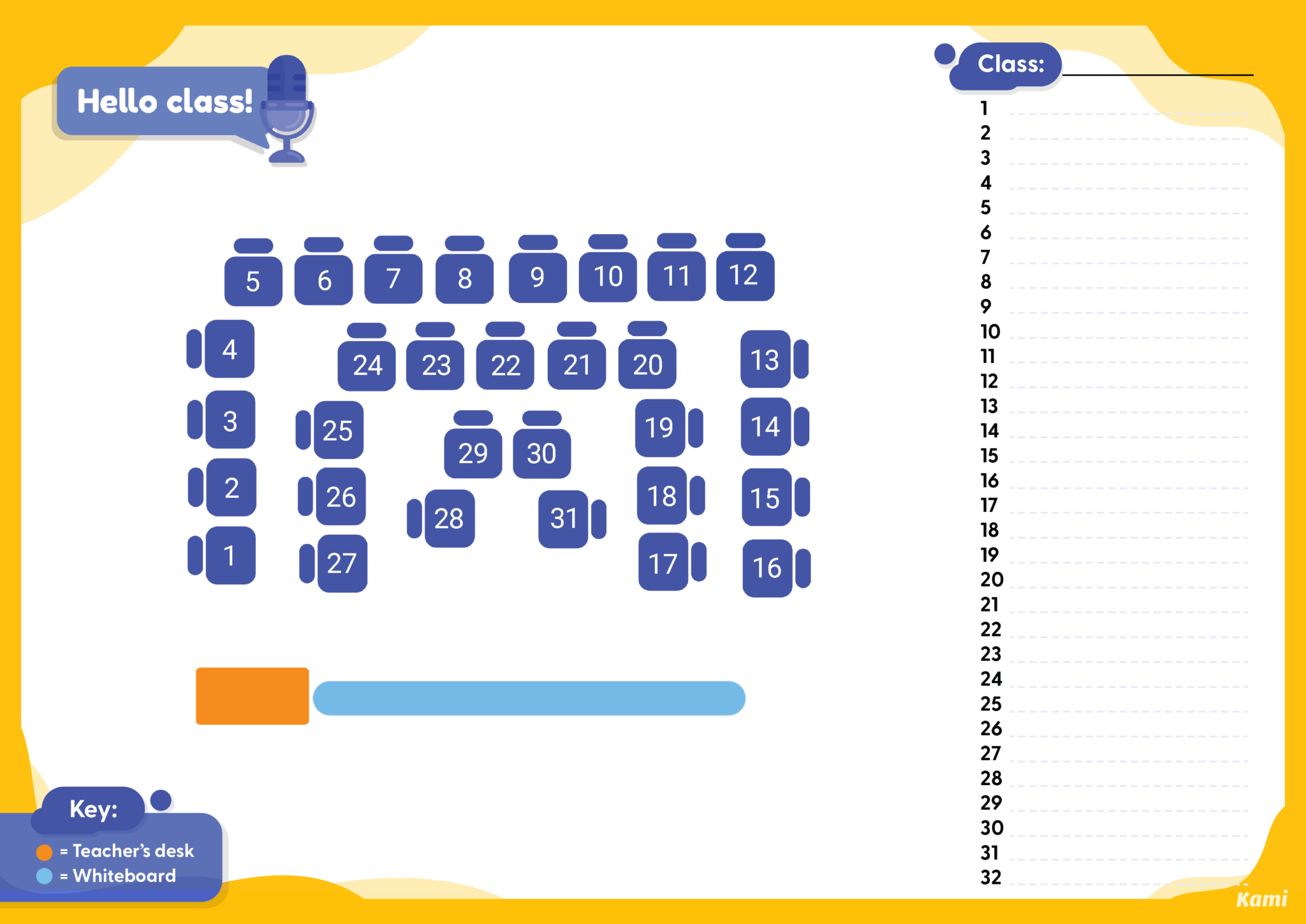 Digital Seating Chart Resource - Kami