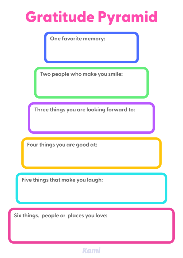 Gratitude Journal for Kids | Kami Resources - Kami