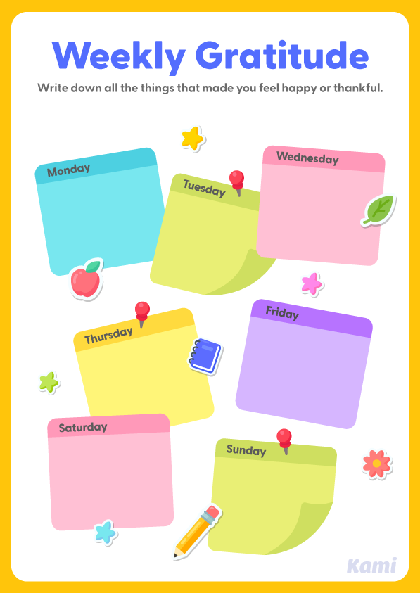 Gratitude Journal for Kids | Kami Resources - Kami
