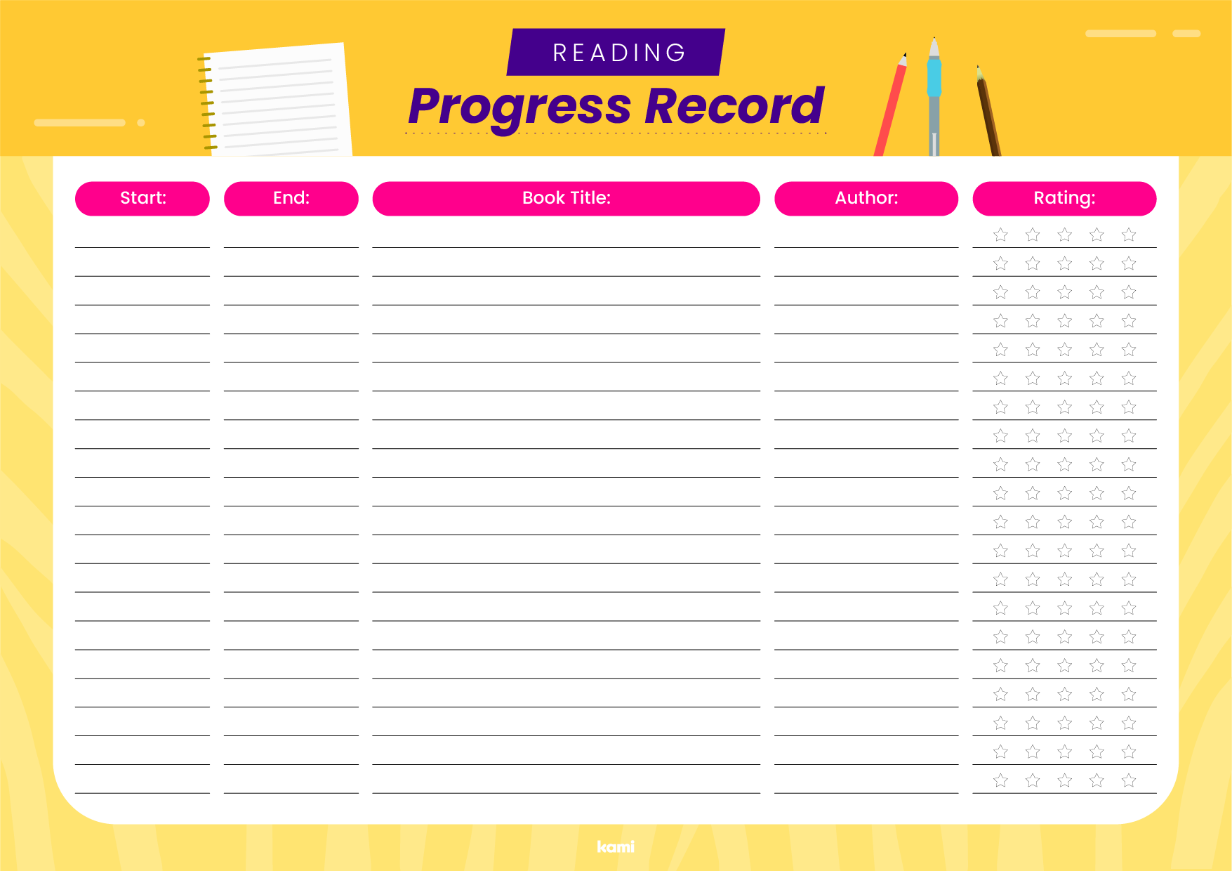 Spring Break Reading Challenge - Kami